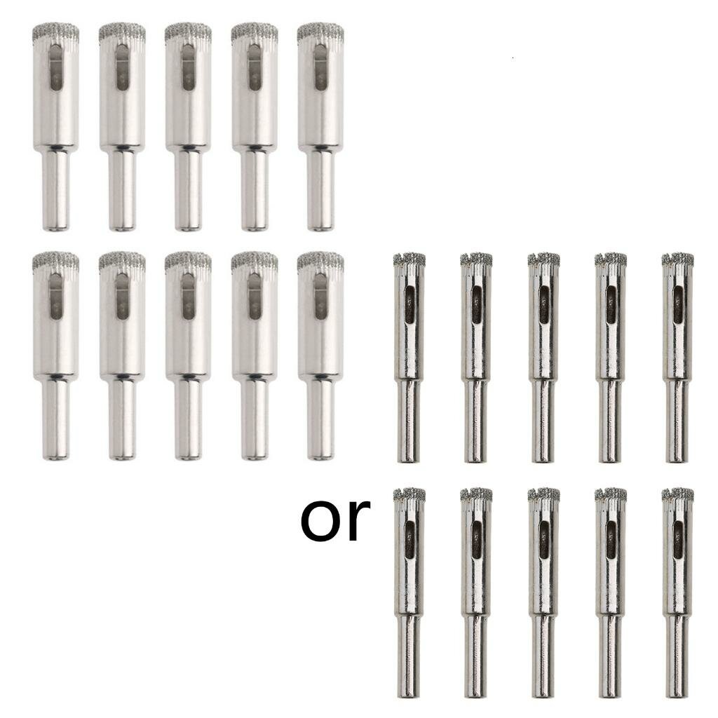 Алмазные коронки 12 мм, 10 шт, Серебро