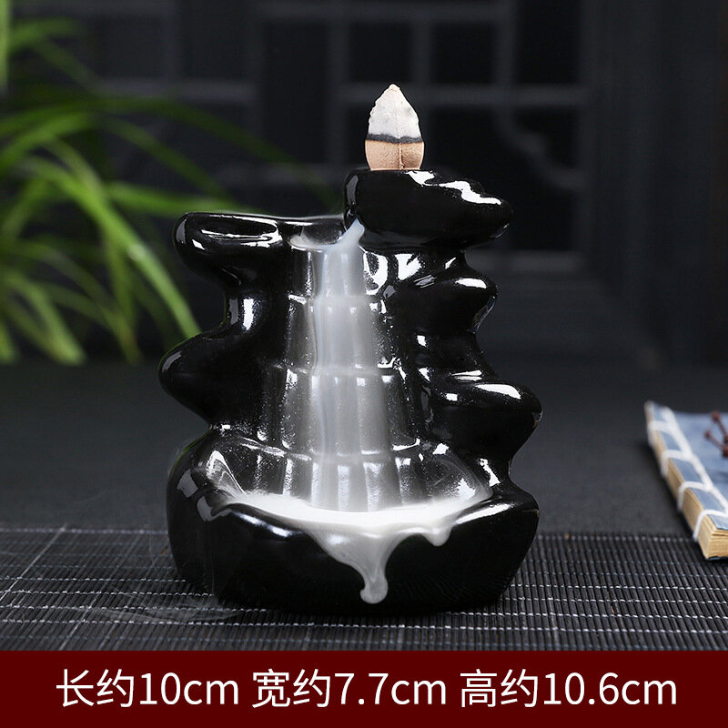 Креативный обратный ароматический горелка, горная водяная течь, облачная ароматическая горелка, ароматерапия, винтажный орнамент, керамическая смоляная ароматическая горелка, ароматические принадлежности