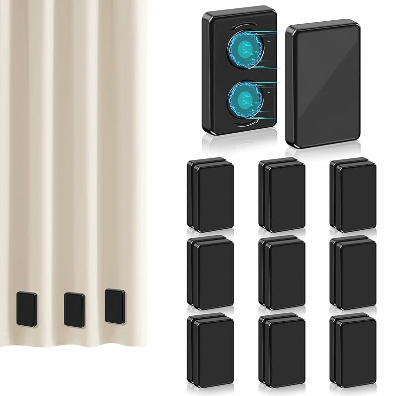 18 шт. утяжелителей для штор на улице, водонепроницаемые магнитные утяжелители для штор