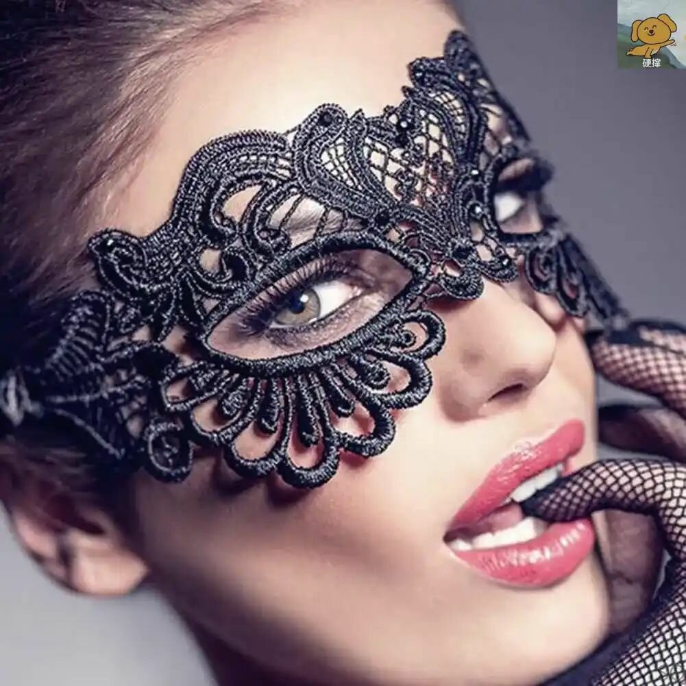 Черная эротическая маска / ажурная карнавальная маска / для ролевых игр