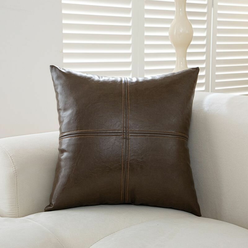 Подушка для дивана в гостиной, легкая роскошь, высококачественная подушка из масляного воска, подушка для поддержки поясницы из искусственной кожи, декоративная подушка, подушка
