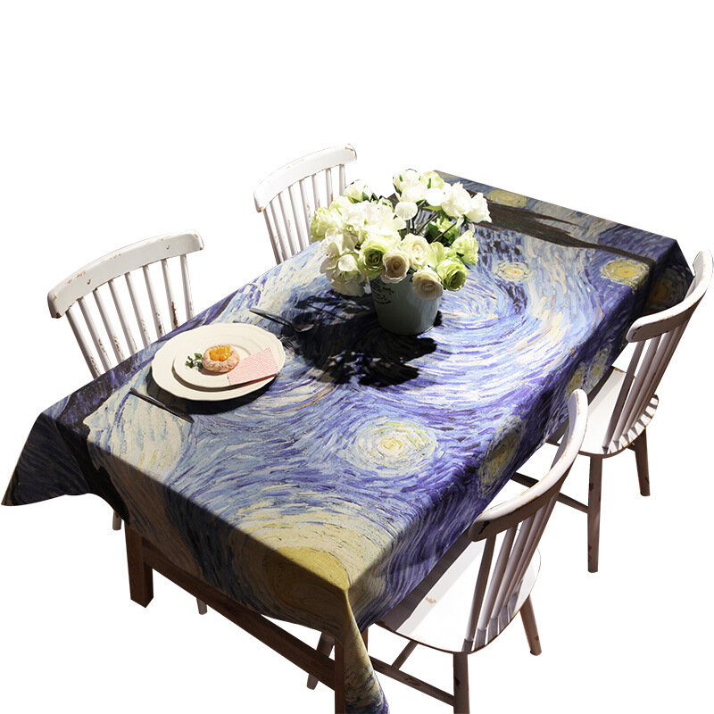 Ткань для обеденного стола, кофейного стола, мастерская живопись, цифровая печать, американский французский стиль, легкая роскошь, высококачественная сельская столовая скатерть