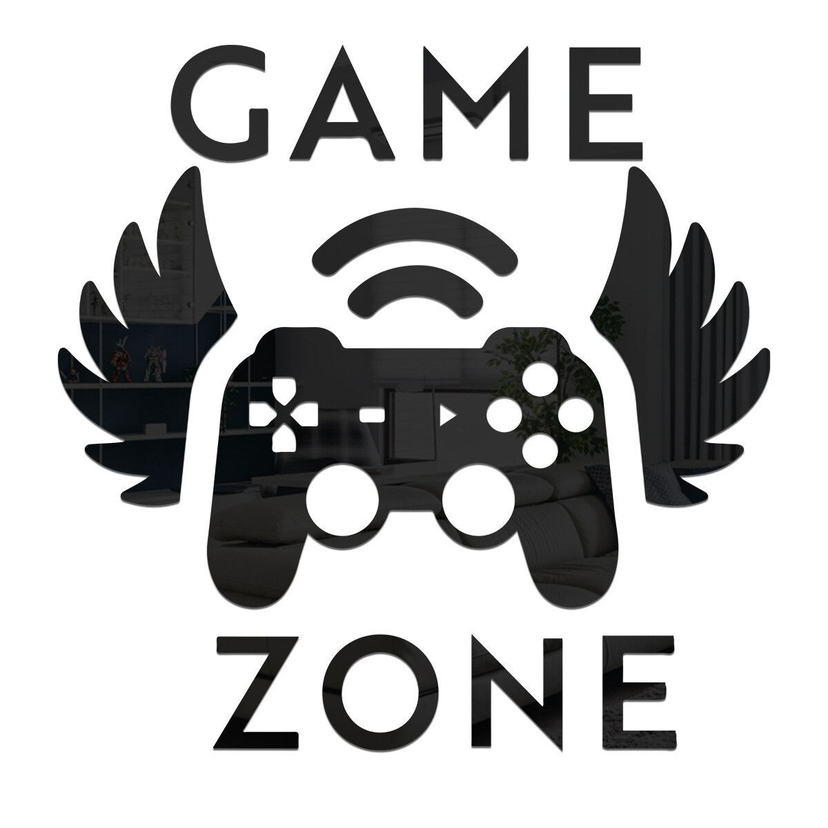 Зеркальная акриловые крылья игры стерео настенная наклейка для спальни самоклеящаяся декоративная оптовая торговля