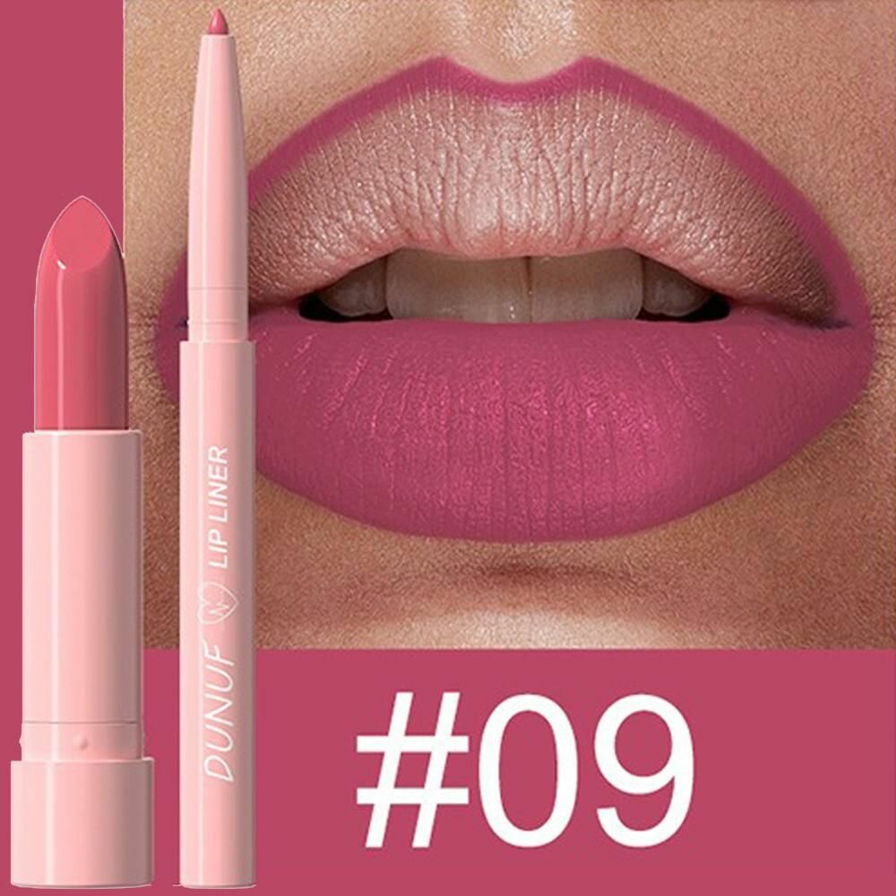 Долговечный матовый водонепроницаемый карандаш для губ, легко наносящийся.