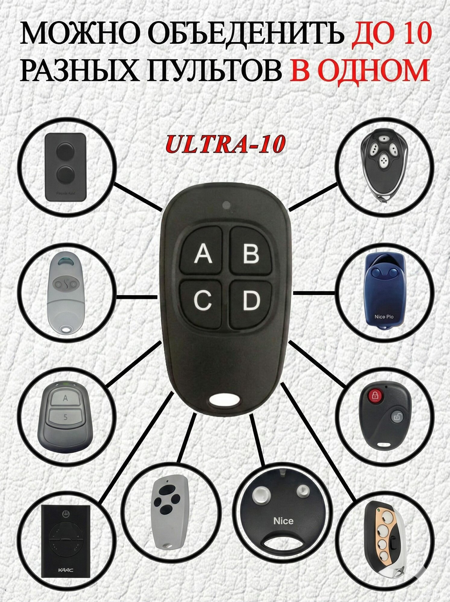 Ultra - 10 пульт смарт-дубликатор для ворот и шлагбаумов 433 Mhz
