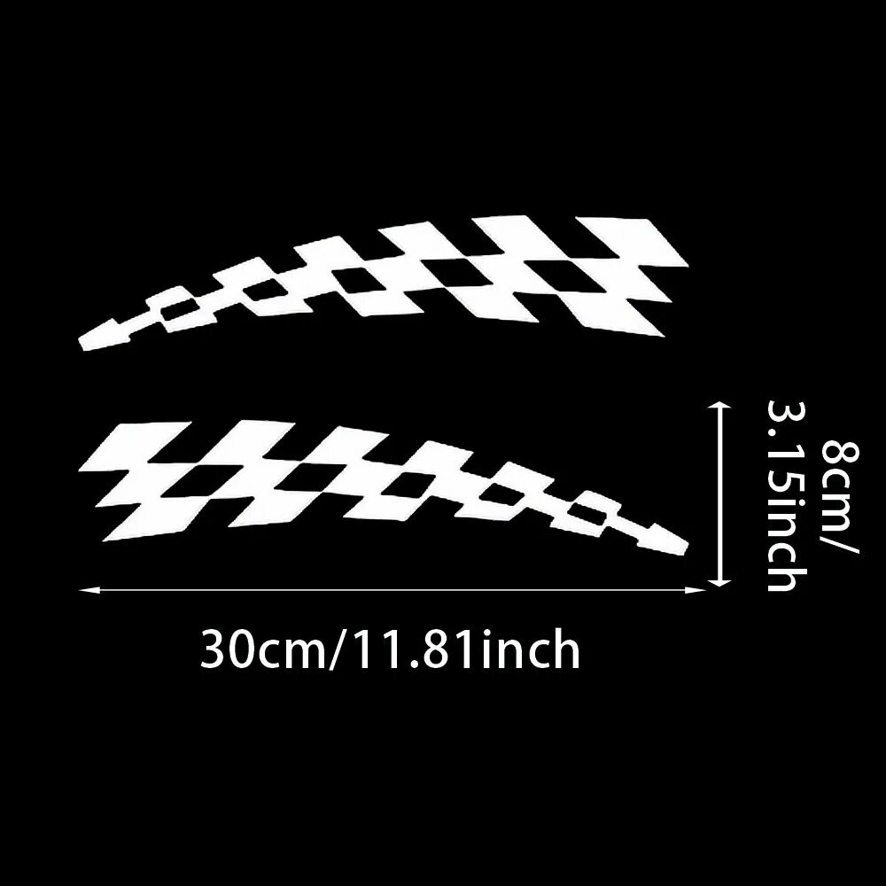 Набор Из 2 Градиентных Наклеек Для Декора Кузова Автомобиля (30x8 См), Виниловые Стикеры Для Спортивных Автомобилей, Мотоциклов