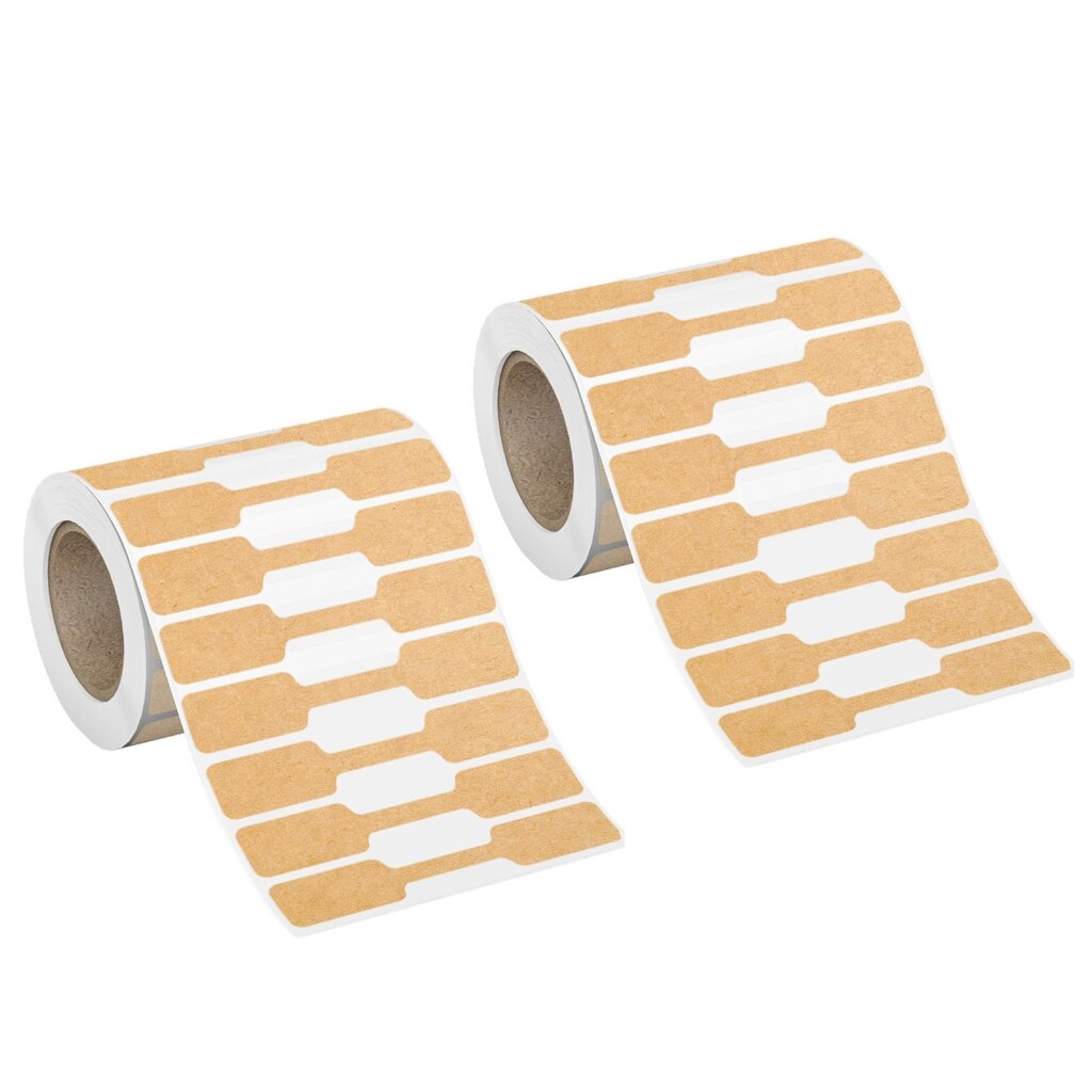 2 рулона по 1000 шт, самоклеящиеся наклейки с ценниками для ювелирных изделий-коричневый