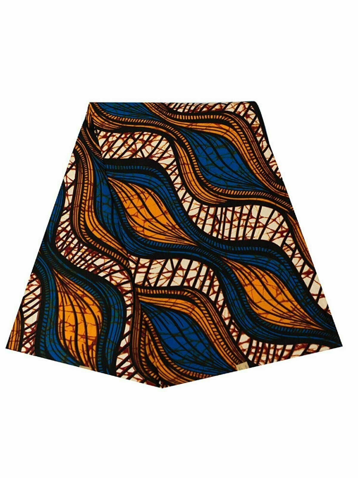 Двухсторонняя геометрическая ткань африканский восковой принт