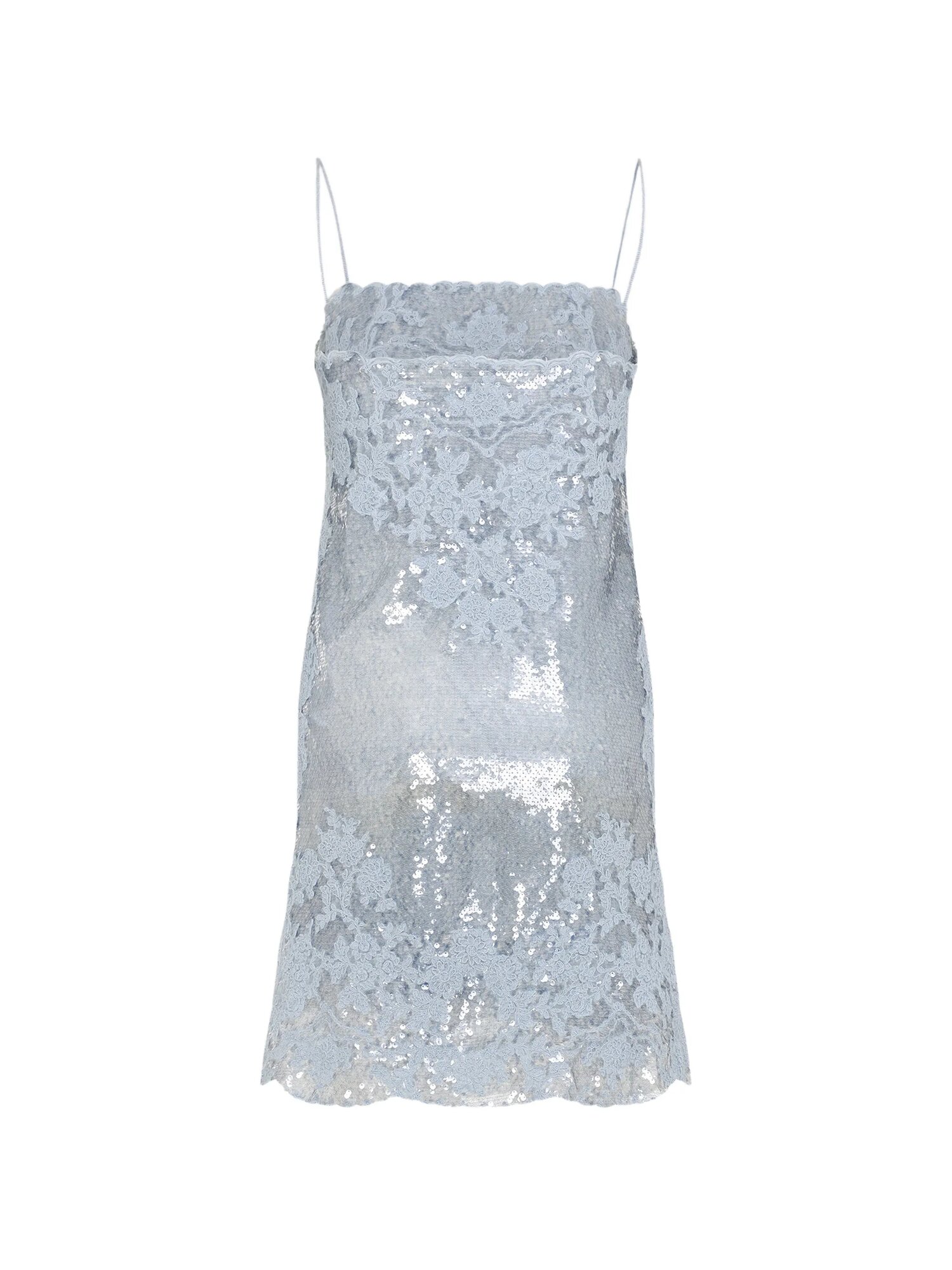 Платье Ermanno Scervino Sequin lace mini dress, размер 38, blue — фото 1