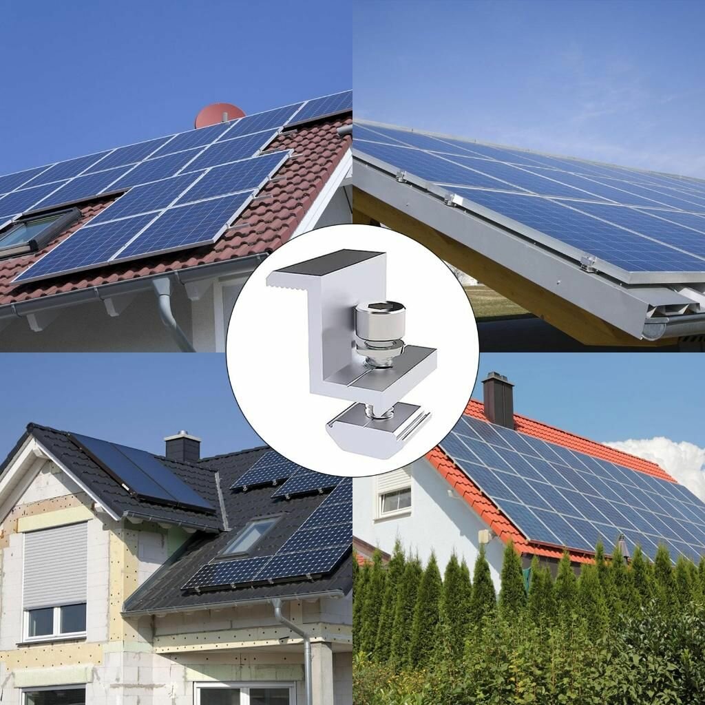 8 шт. Кронштейны для крепления солнечных панелей, Высота 45 мм