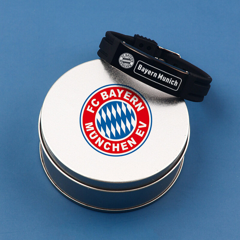 ✅Браслет с подарочной коробкой: Футбольная команда Реал Мадрид, Барселона, Ливерпуль, Манчестер Юнайтед, Челси, Милан, Ювентус, Бавария, Париж