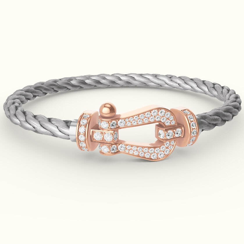 Браслет с пряжкой в виде подковы, красный шнур, парный стиль для мужчин и женщин, электропокрытие 18К розового золота, браслет на удачу по знаку зодиака, DIY