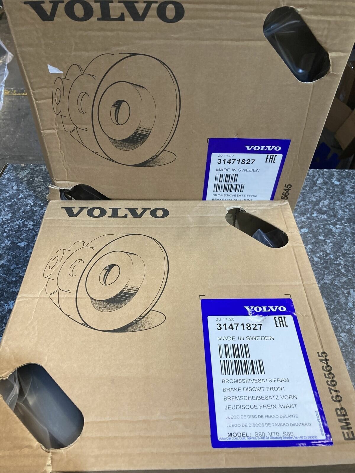 Диск тормозной вентилируемый передний VOLVO (31471827)