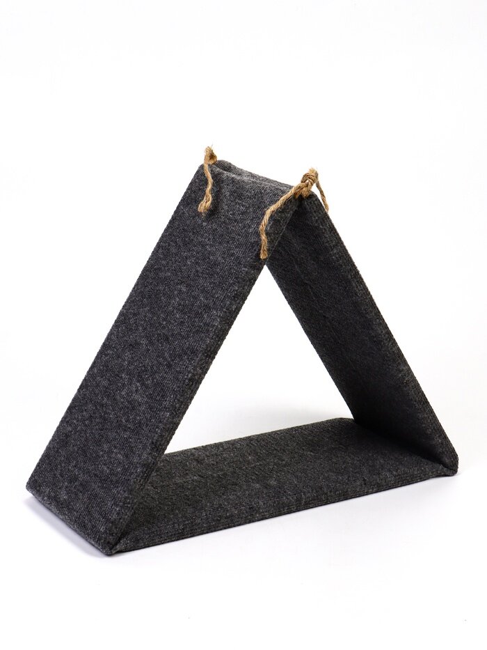 Когтеточка "Оптимат" ковролиновая (трехсекционная) 44 х 20 х 44 см, серая 10976279