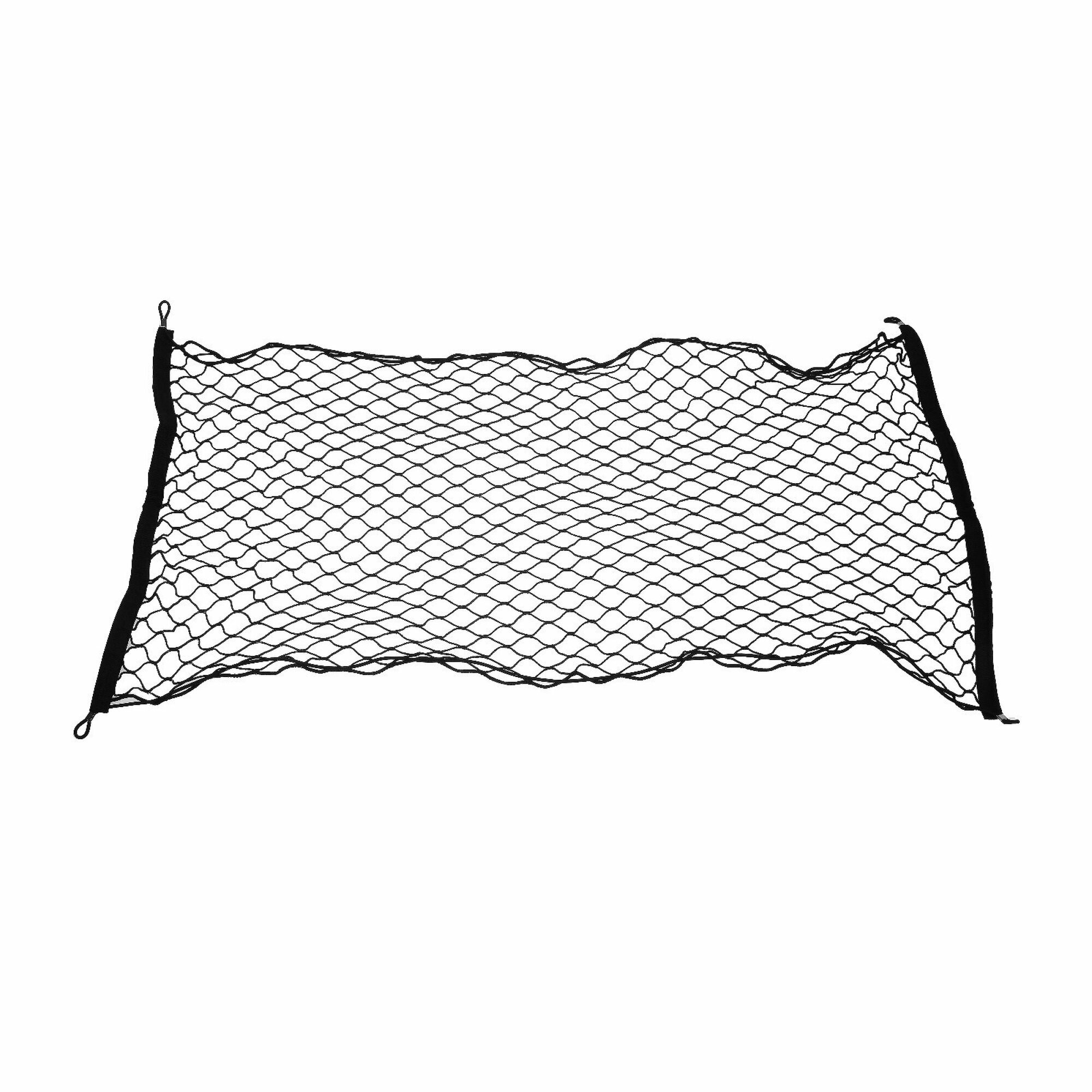 Багажная сетка TORSO, 110×60 см, 4 пластиковых крючка, цвет черный