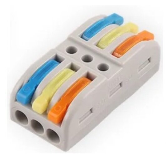 Электро соединитель проводов DIY GO проходная 1 в 1 3 группы цветная SPL223M