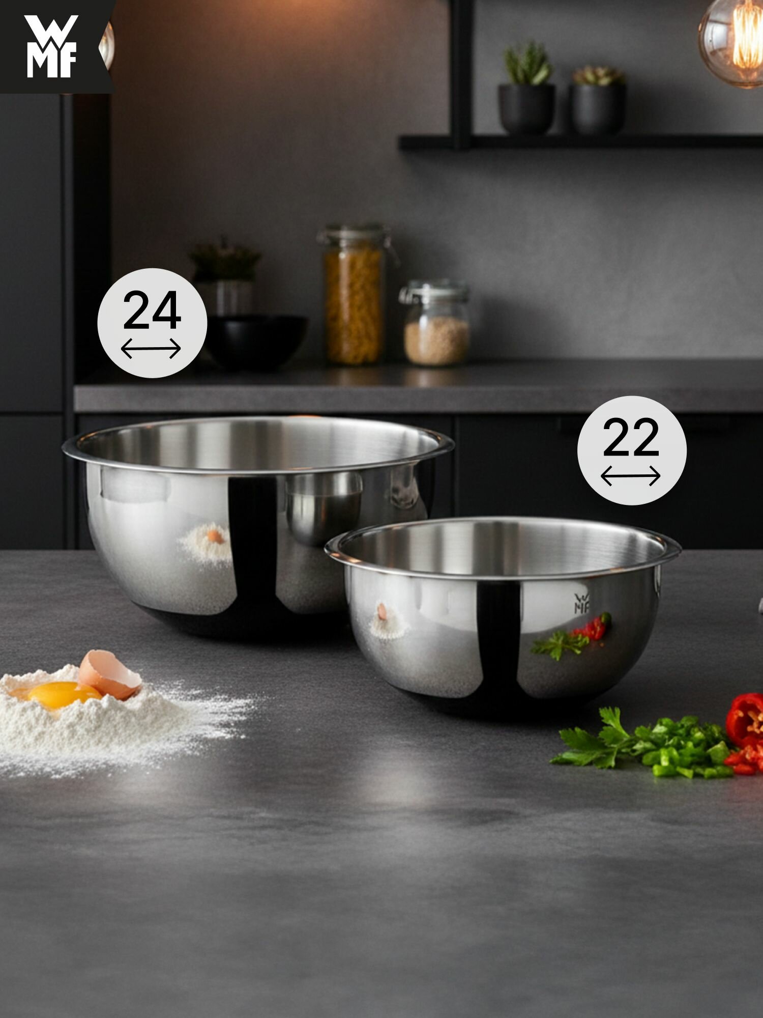 Набор мисок WMF Function Bowls 2 шт, 22/24 см