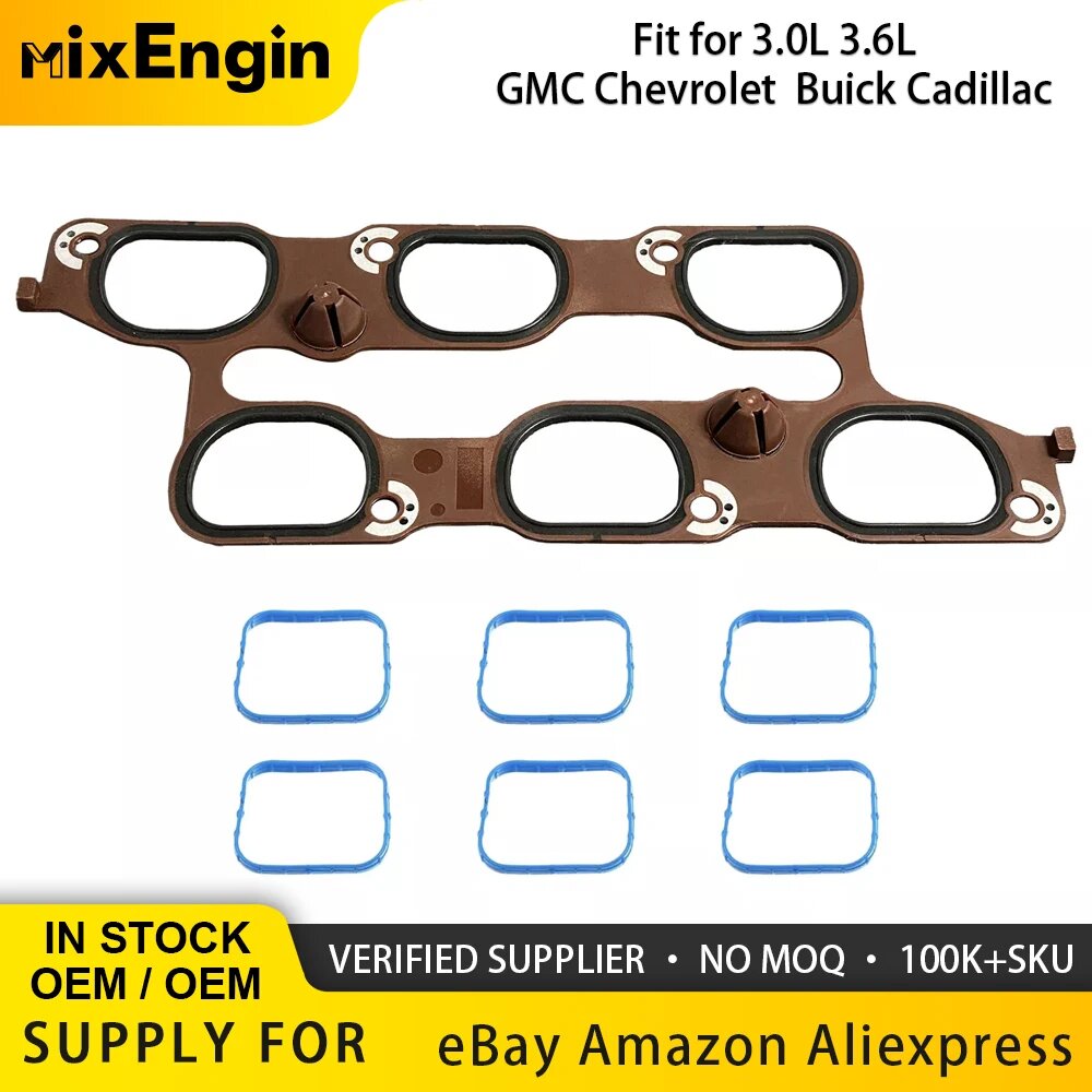 Детали двигателя, комплекты прокладок впускного коллектора, подходят для GMC Terrain Acadia Chevrolet Buick Cadillac SRX 3.0L 3.6L V6 Gas DOHC