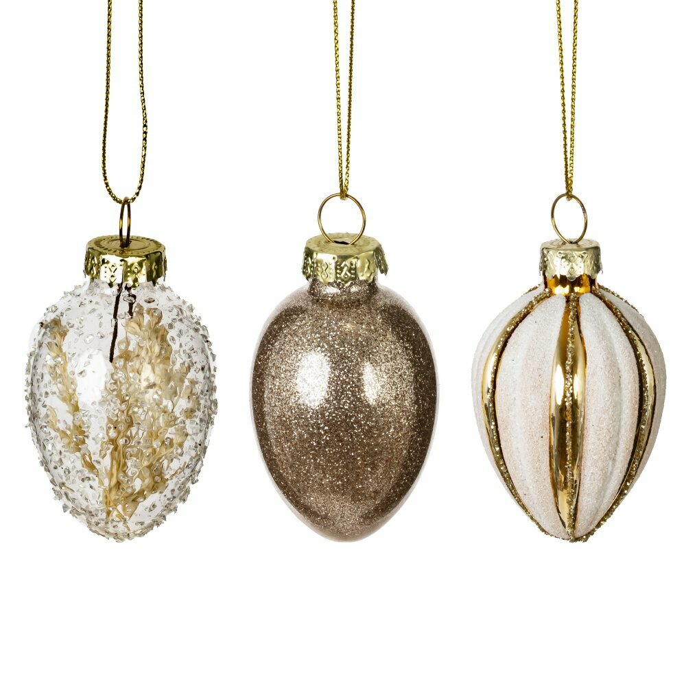 Набор из 3-х подвесных изделий Яйцо пасхальное (4,5*8), 13х7,5х5 см KSM-819283