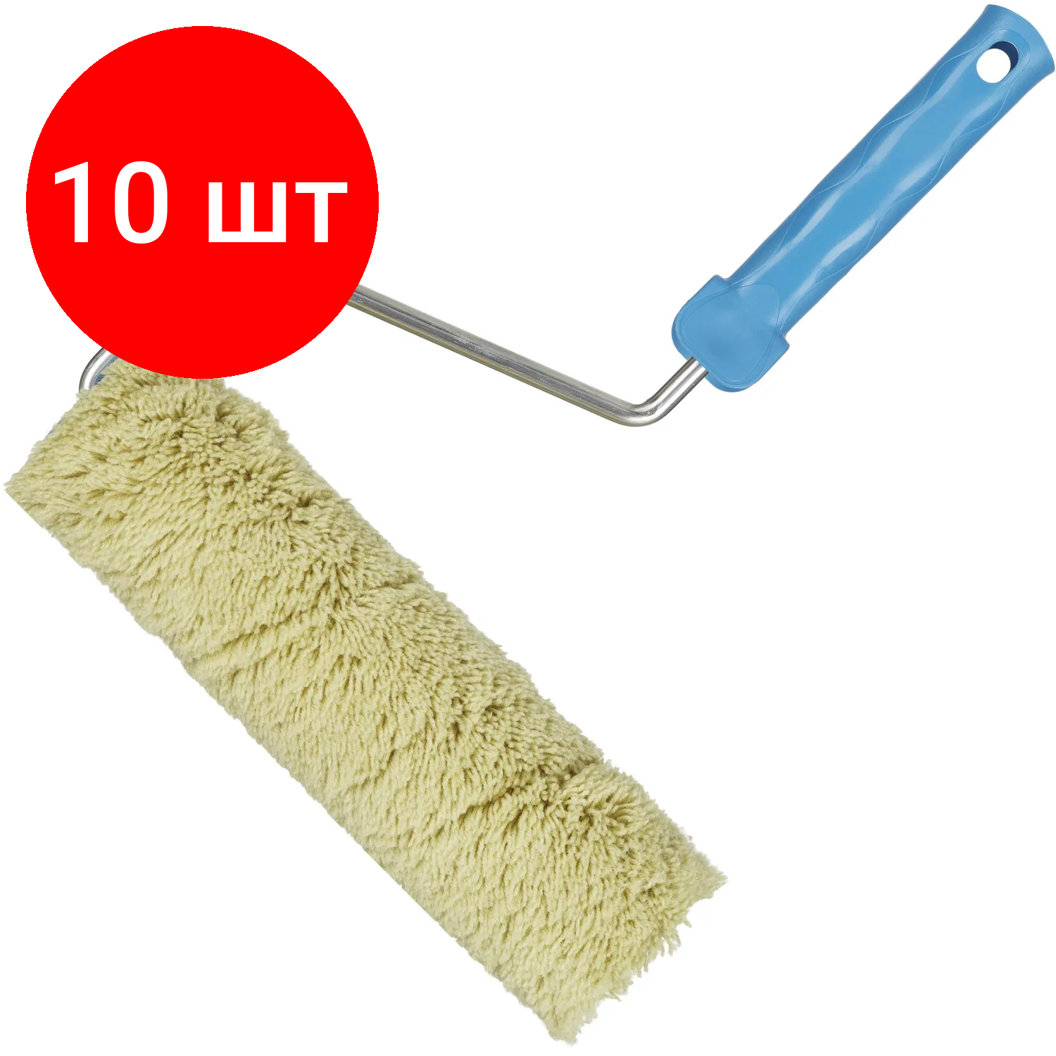 Комплект 10 штук, Валик с ручкой полиакриловый Профи TOPFORT 250 мм бюгель 8