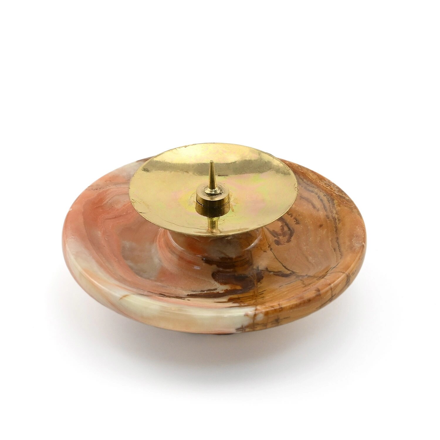 Подсвечник из оникса с чашкой 75*75*40мм. .