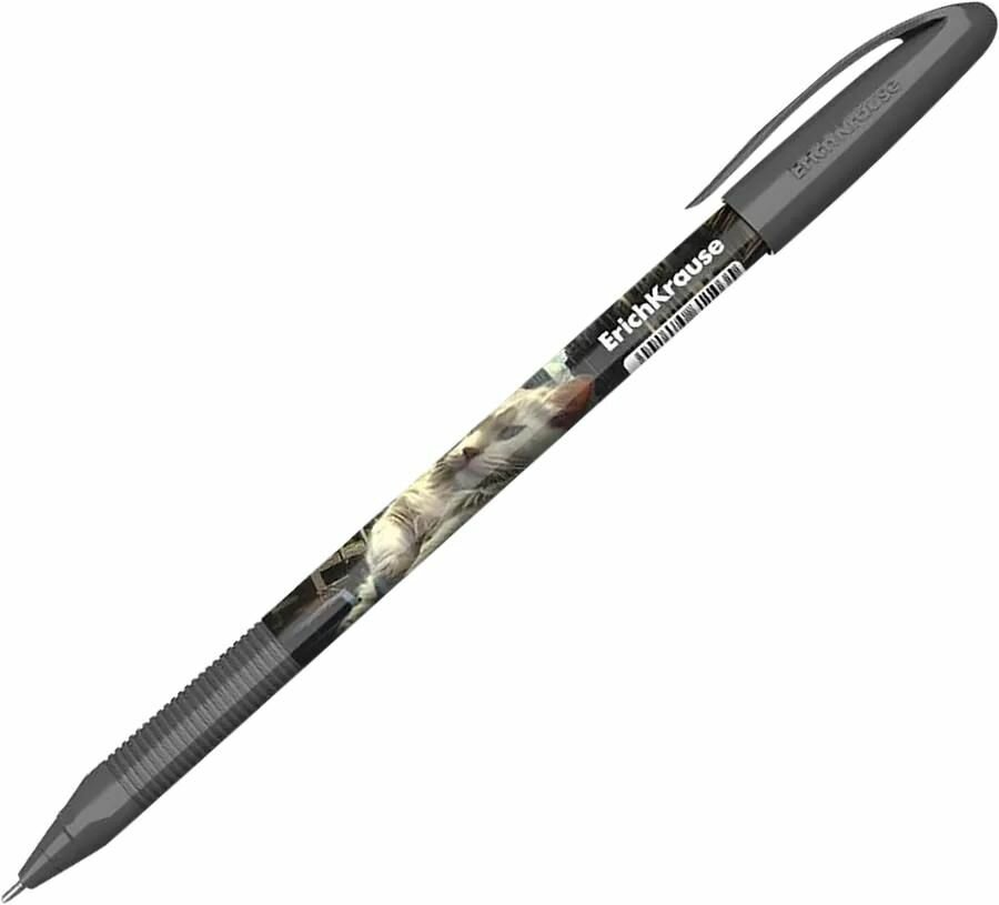 Ручка шариковая Erich Krause масляная, U-108 Stick Big City Cats Ultra Glide Technology, синяя, 1.0 мм (63104)