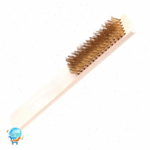 Щетка латунная шести рядная для чистки монет и ювелирных изделий