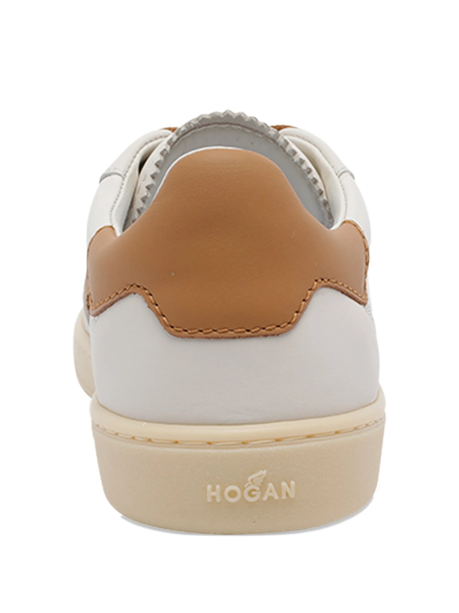 Кроссовки Hogan Logo leather cool sneakers, размер 37,5 EU, бежевый/белый — фото 1