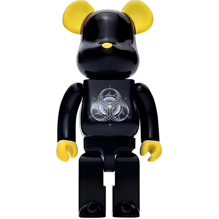 Коллекционная фигурка унисекс BE@RBRICK x Fragment Design INNERSECT 2018, черный/желтый, 100% 7 см