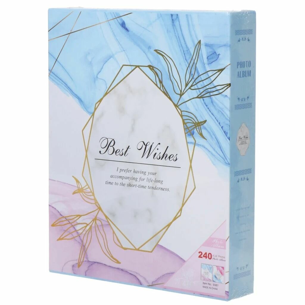 Фотоальбом Акварель на 240 фотографий 10х15 см, большой семейный архив для снимков, стильный декор интерьера, подарок