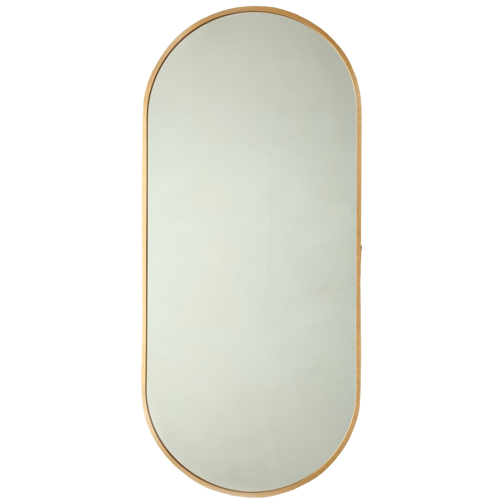 Зеркало овальное в металлической раме CALLISTO 400х900мм золото