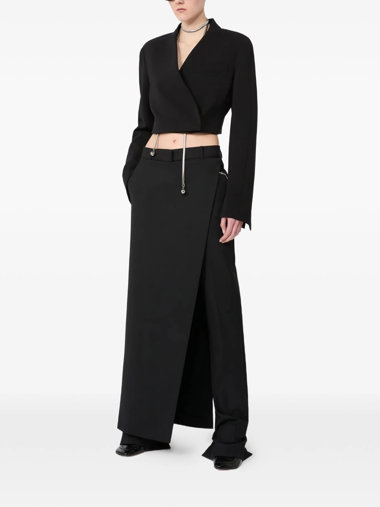 Брюки Max Mara Utopia chain-detail trousers, размер 36, черный — фото 1