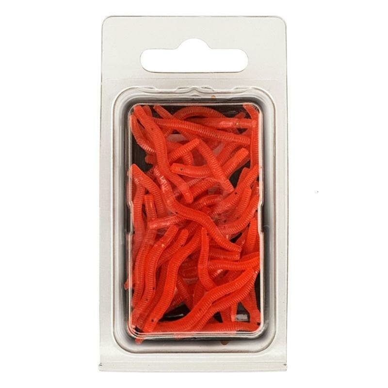 Искусственные черви для рыбалки, 3.5cm50 ярко-красный