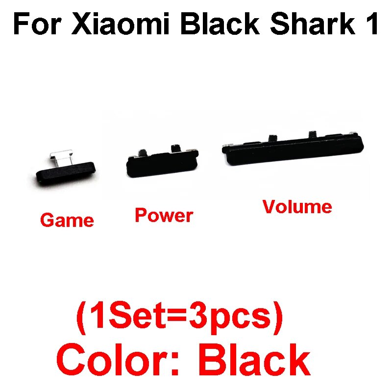 Для Xiaomi Black Shark BlackShark 1, 2, 3, 4, 5 Pro 3S 4S, громкость питания, игровая боковая кнопка, боковые клавиши, запасные части Black Shark 1-Black