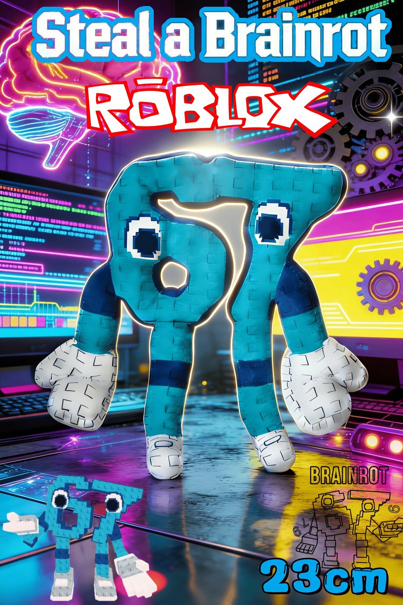 Мягкая игрушка роблокс roblox Укради брейнрот 67