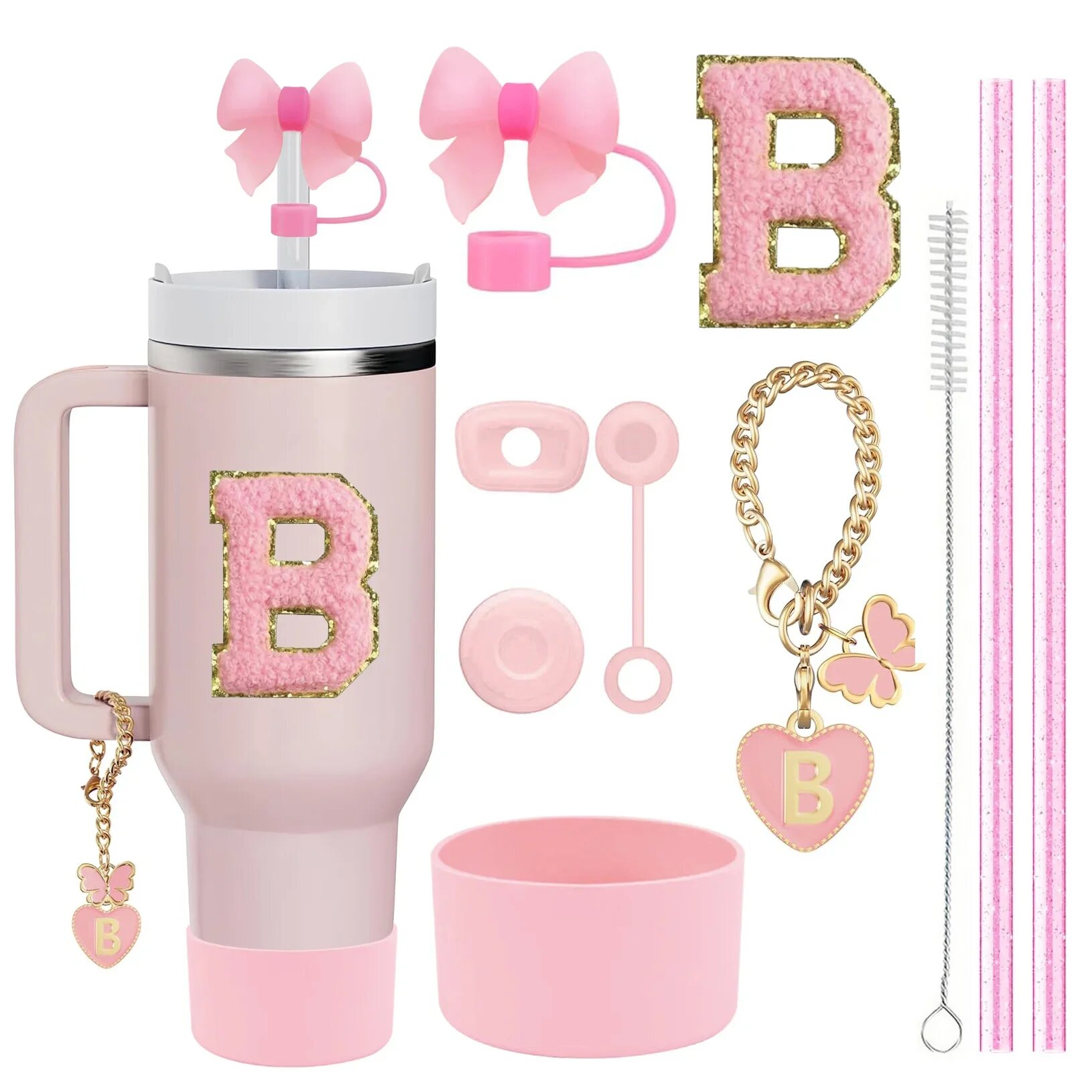 Набор аксессуаров для стакана Stanley, цвет B-Letter-Pink
