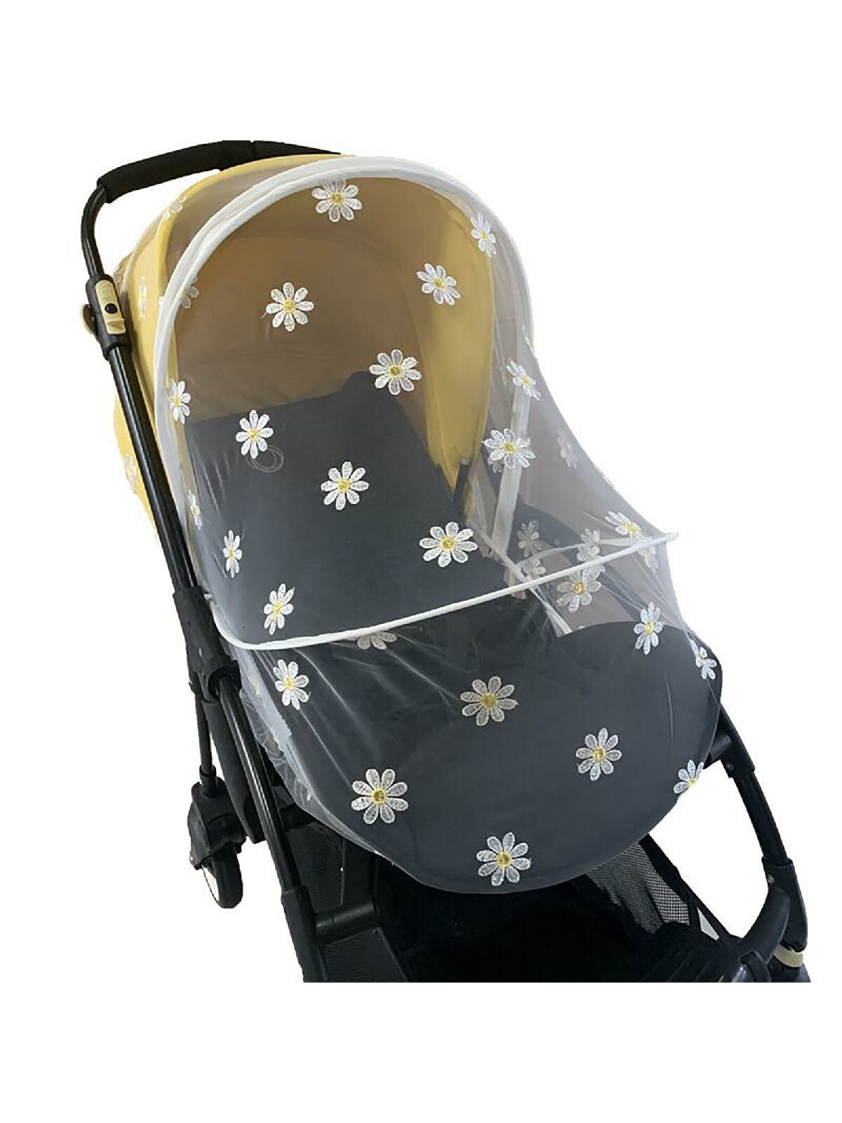 Моющийся чехол из мелкоячеистой сетки с застежкой-молнией для детских колясок