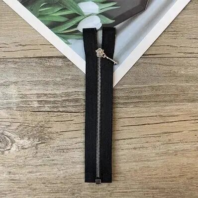 Металлические молнии 15 см для кукол Black Silver, 20Pcs