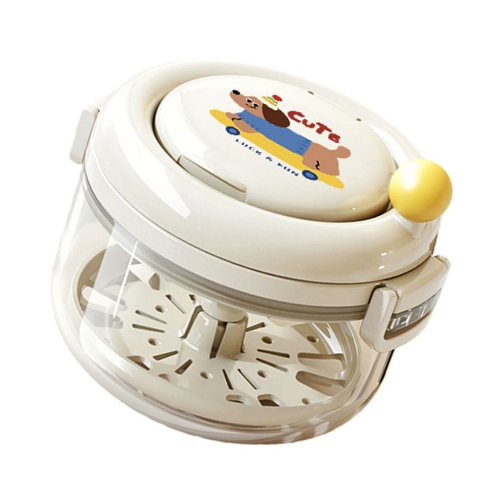 Набор для ухода за зубными протезами с ручной чисткой и зеркалом, Кремово - белый