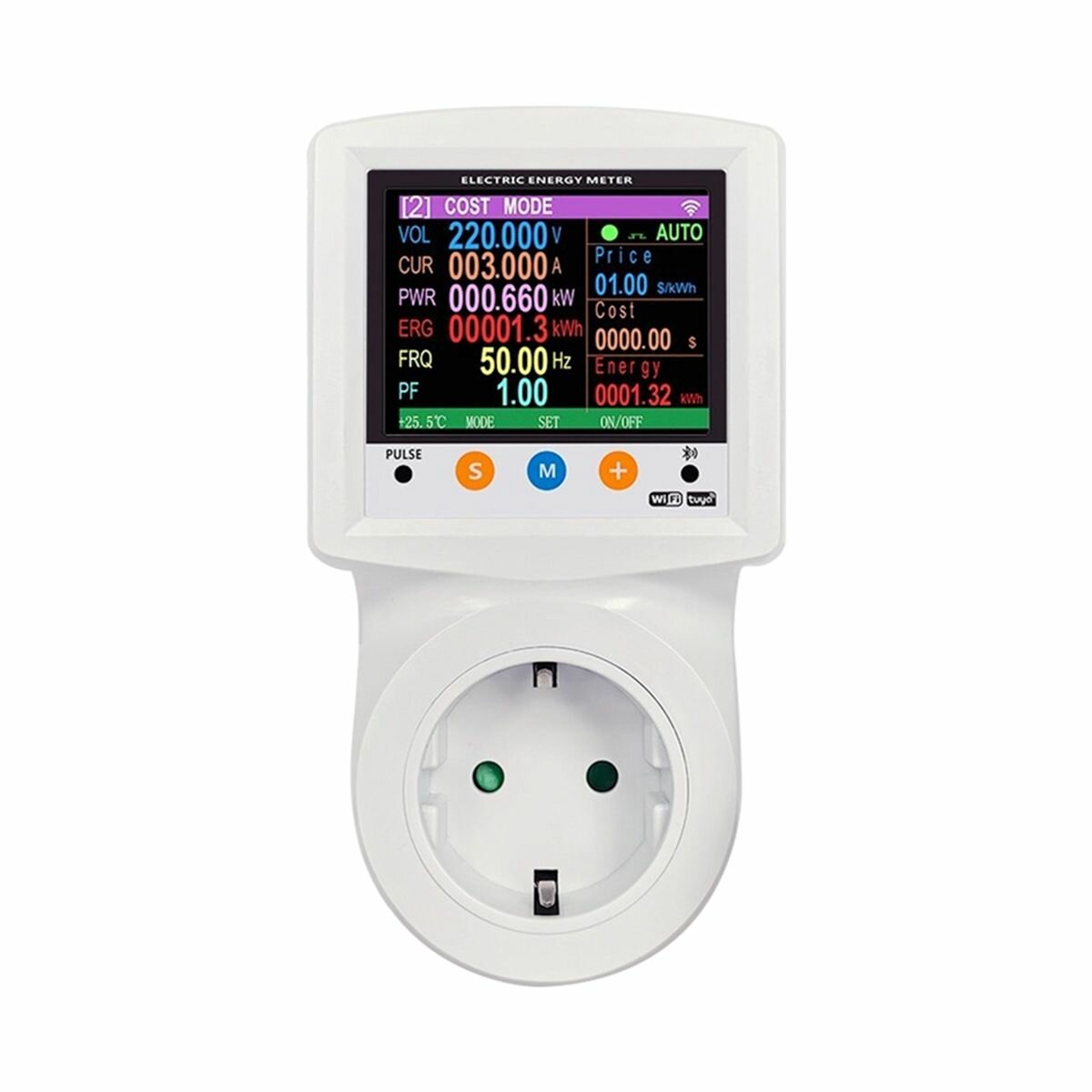 Цифровой измеритель мощности Tuya WIFI Smart Wattmeter