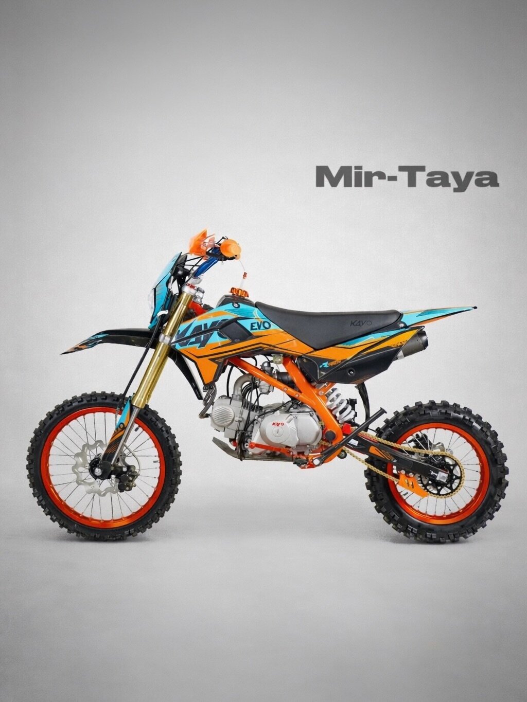Питбайк KAYO EVOLUTION YX140EM 17/14 KRZ (механ. сцепл, эл. стартер).