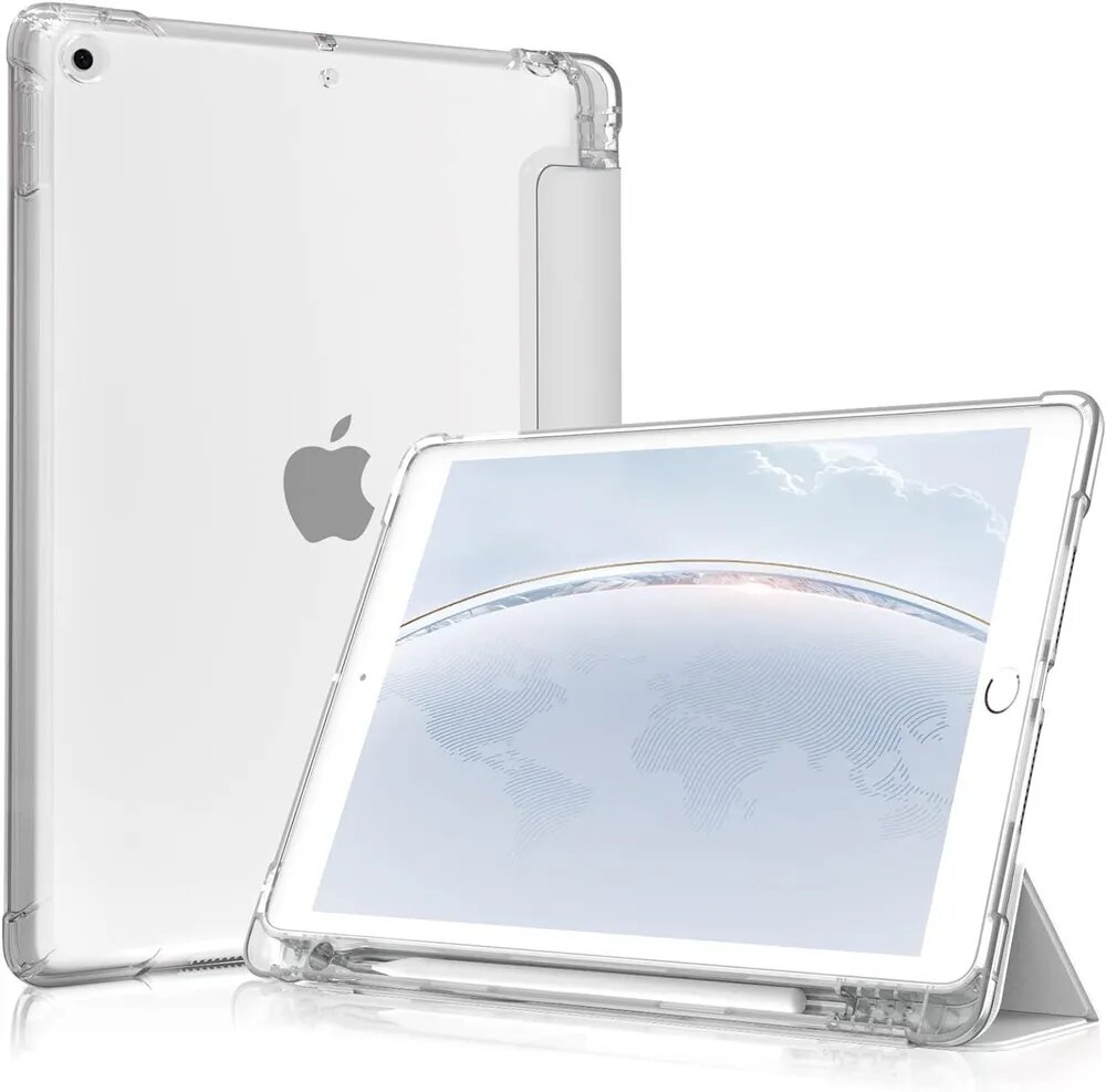 Для iPad 9,7 дюймов 2017/2018 чехол с подставкой для карандашей прозрачный мягкий силиконовый чехол из ТПУ для iPad 5/6 поколения Air1 2