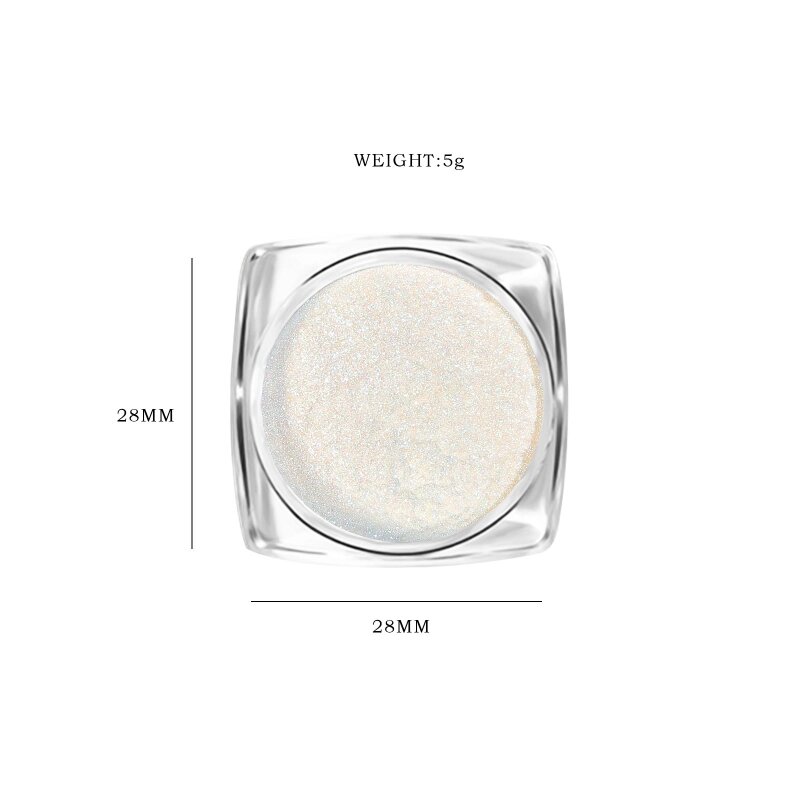 Зеркальная жемчужная перламутровая втирка для дизайна ногтей с аппликатором