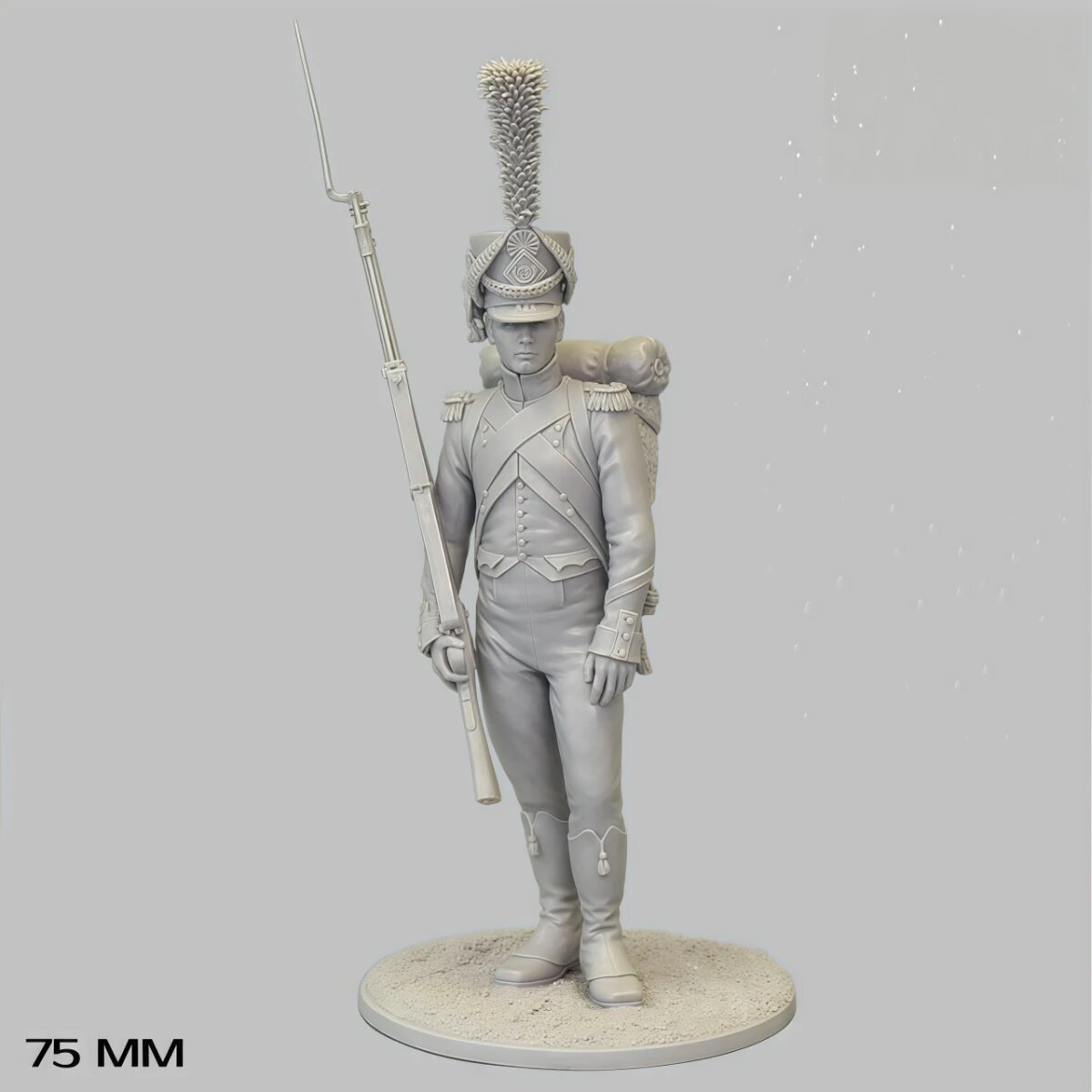 Набор для сборки модели из резины MEEKLION MODEL 75 мм, 1812 год, сержант Ягер