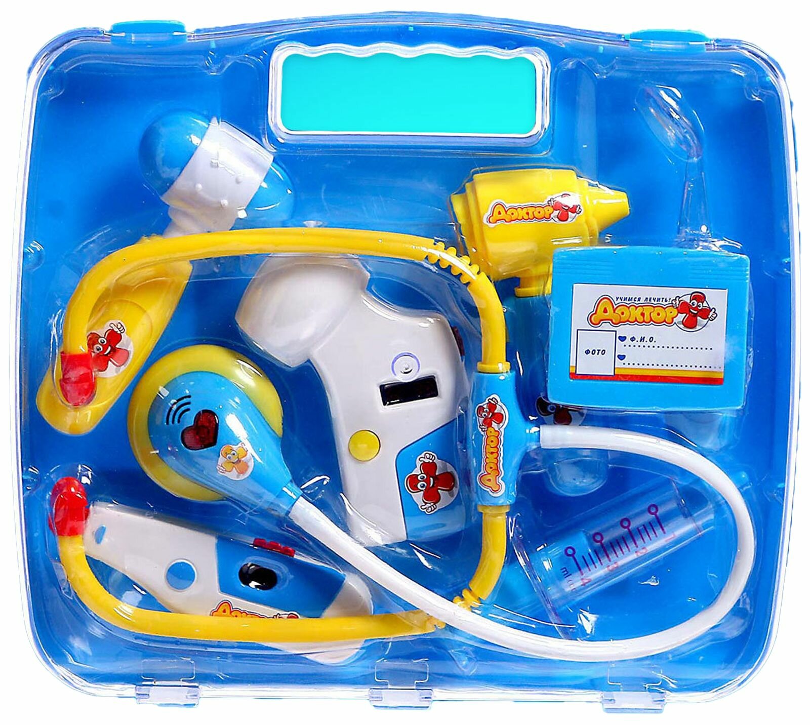 Детский набор доктора со звуковыми и световыми эффектами, развивающая сюжетно-ролевая игра для детей, комплект игрушечных медицинских инструментов для юного врача, 8 предметов в чемоданчике
