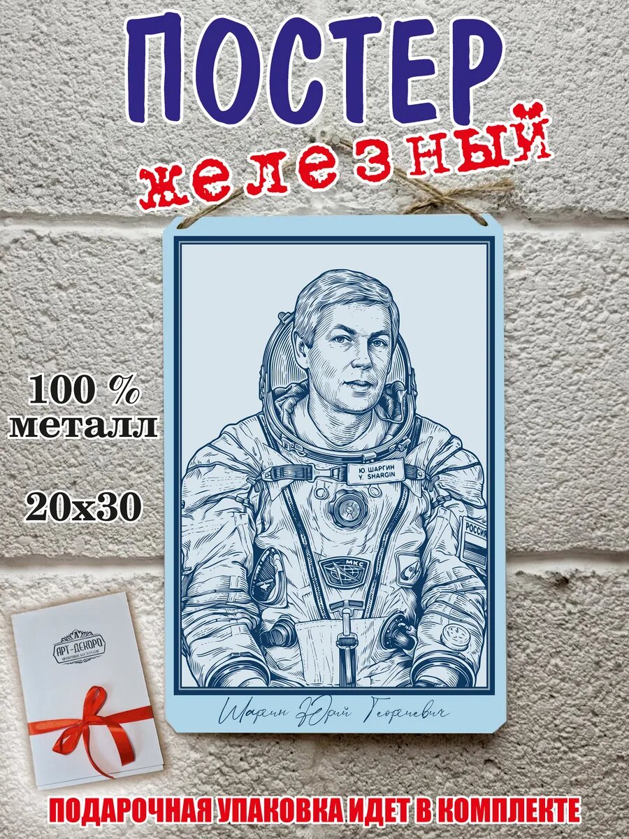 Шаргин Юрий портрет железный постер на стену
