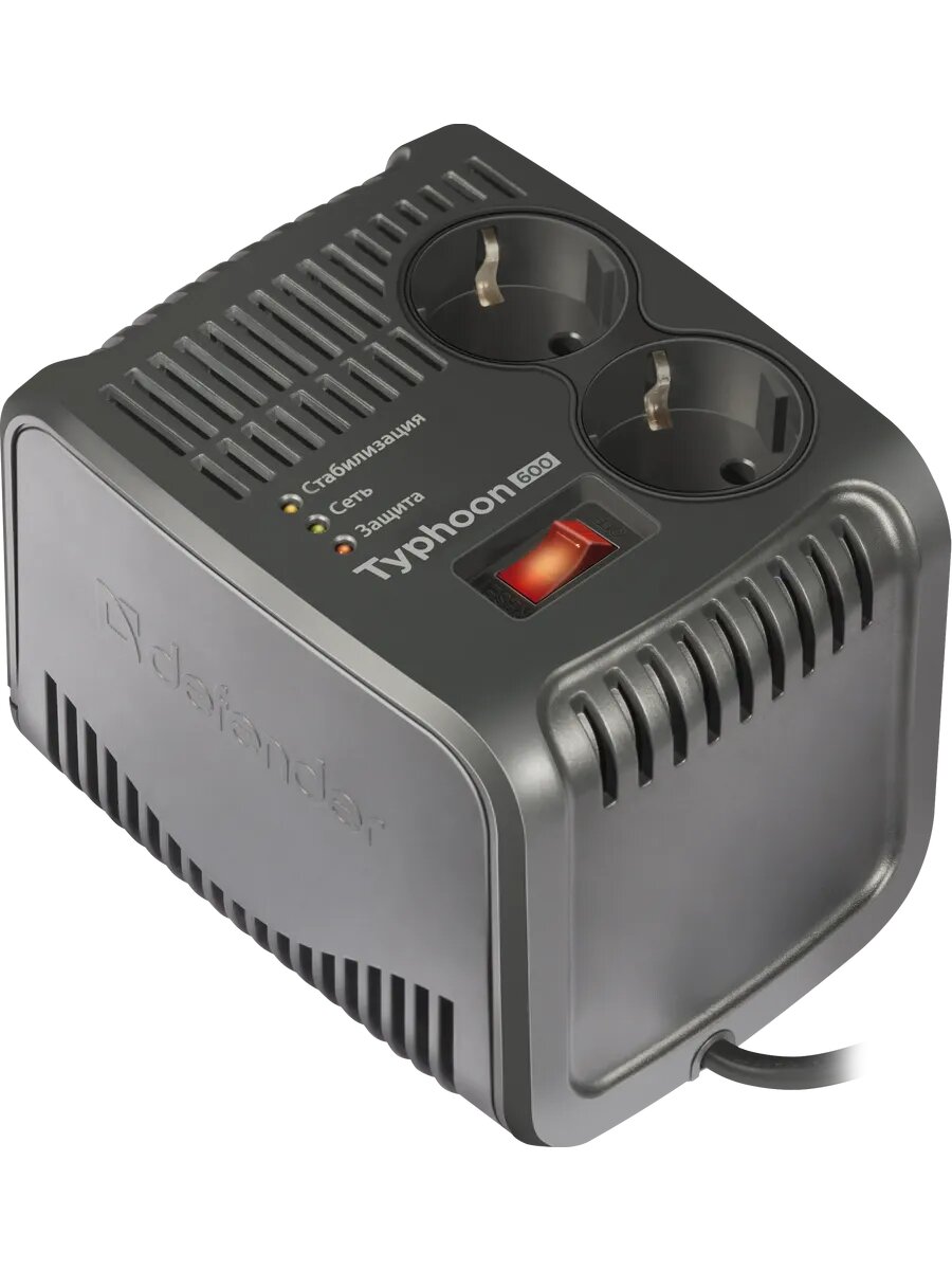 Стабилизатор напряжения AVR Typhoon 600 200 Вт, 2 розетки