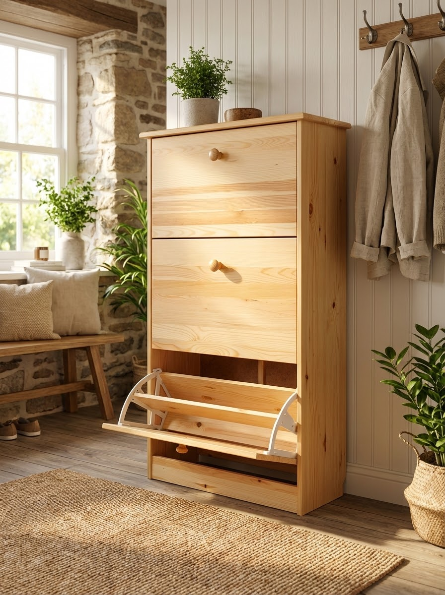 Тумба- Комод "ТО-3" 63х27х115 см. натуральное дерево, массив сосны, лак "Дом мебели из сосны" 84-03