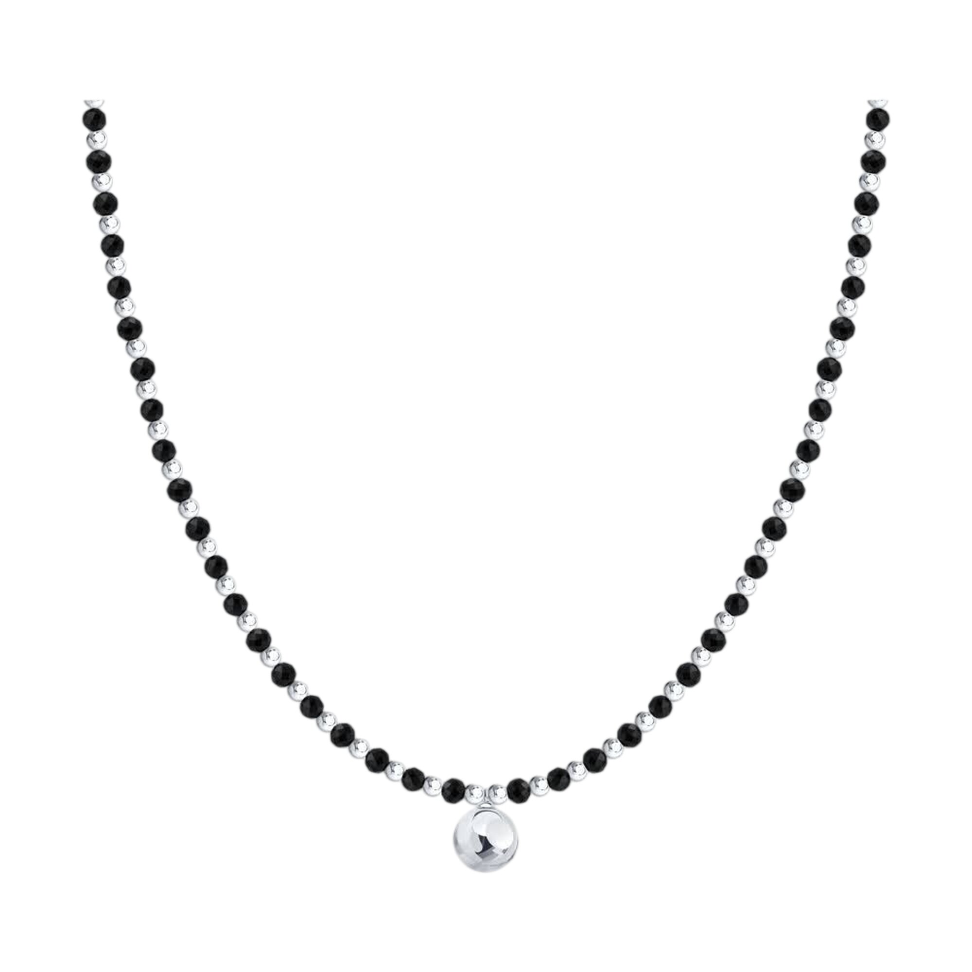 Колье, серебро, 925 проба, родирование, шпинель