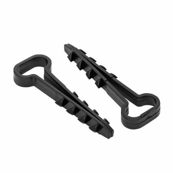 Дюбели-хомуты EKF для плоского кабеля, диаметр 6-12 мм, полипропилен, черные, 50 шт